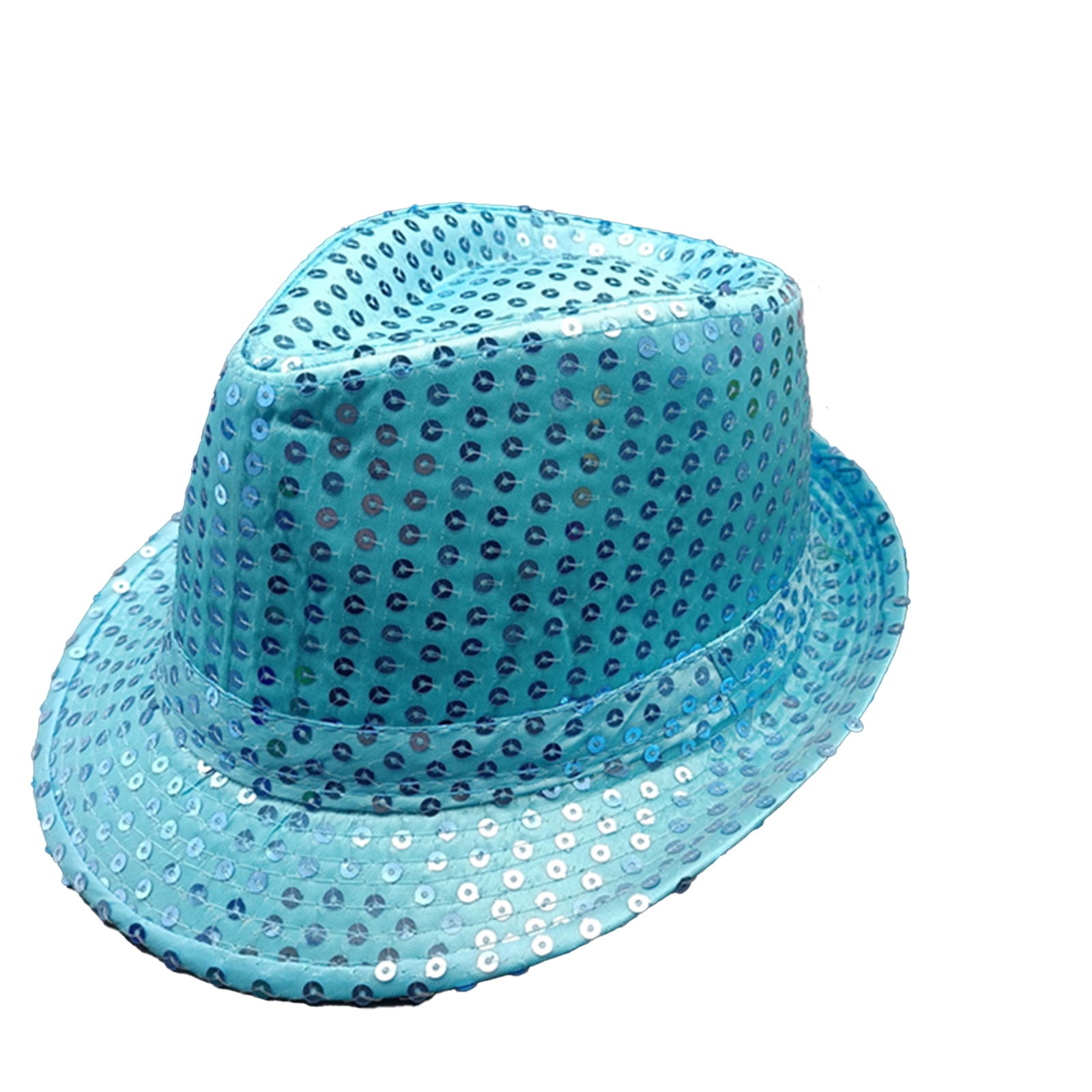 Doomiva Uniex Women Men Sequin Fedora Hat Disco Hat Jazz Dance Stage ...