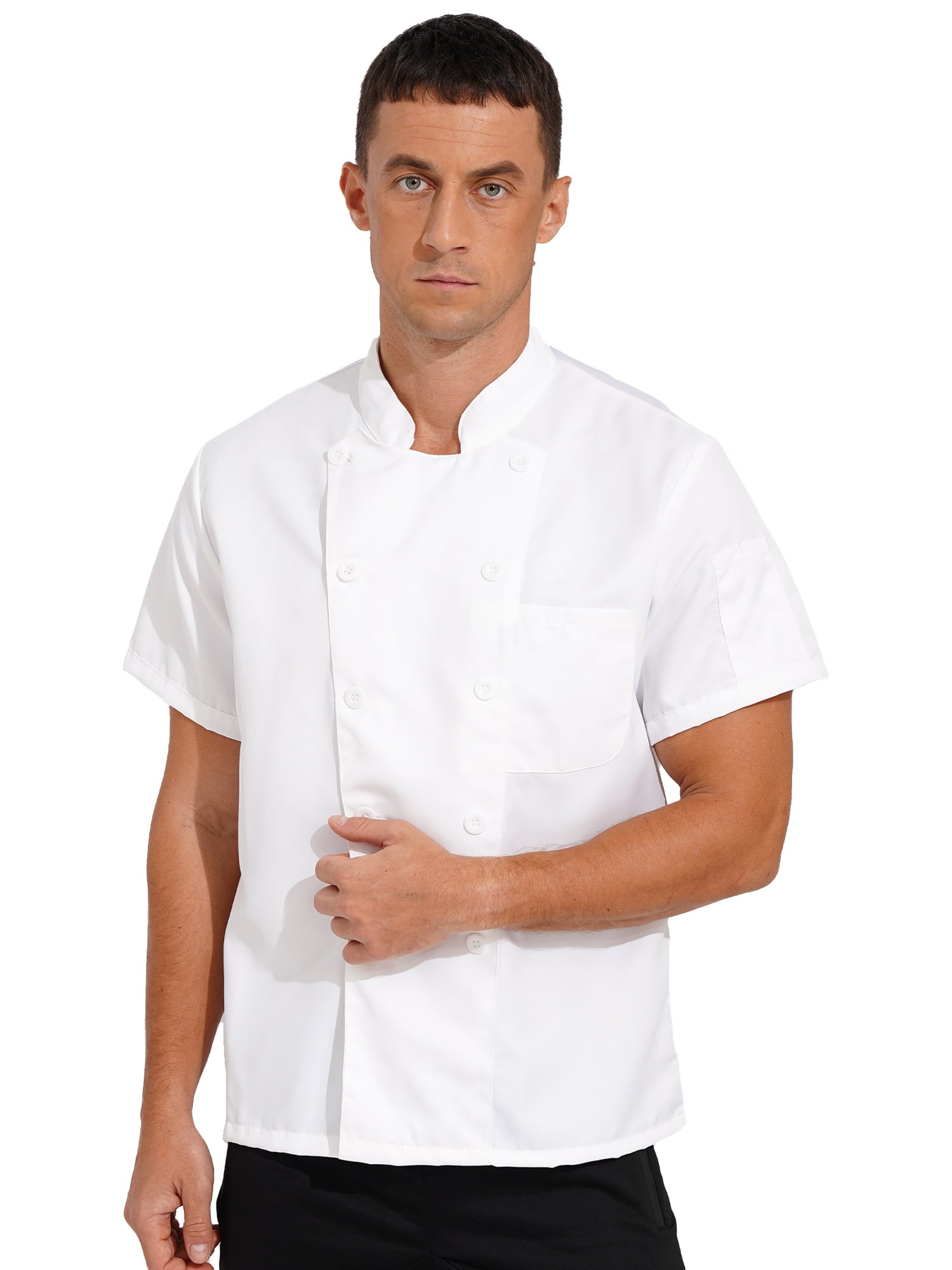 Doomiva Unisex Chef Coat Pressional Hotel Kitchen Chef Jacket Men Women ...