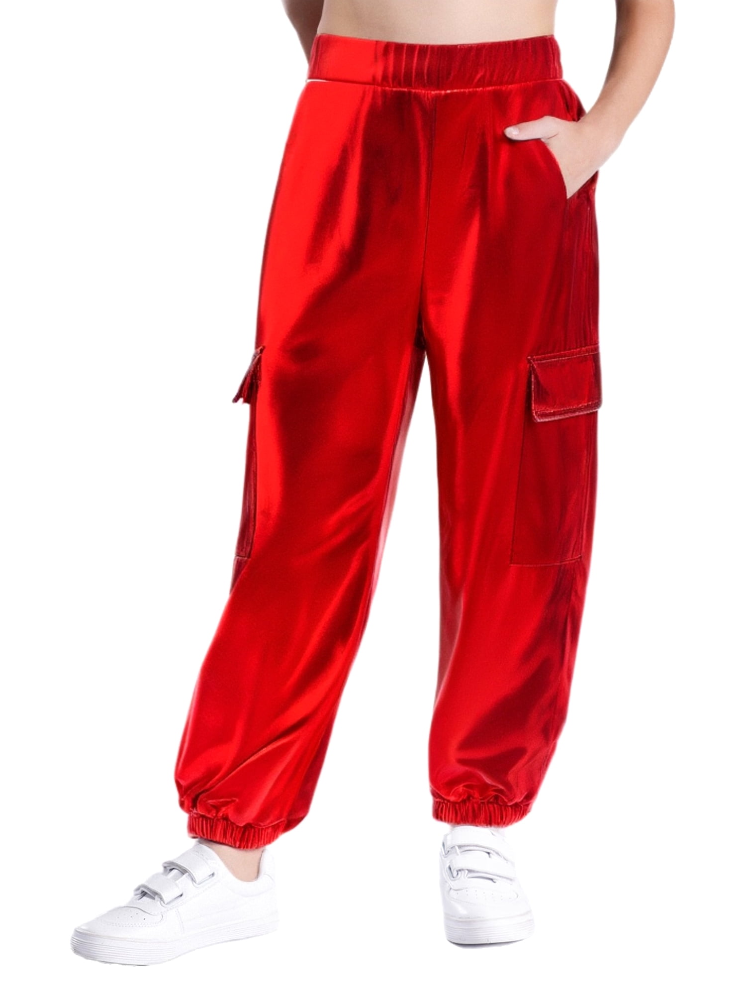 Doomiva Unisex Kids Girls Boys Shiny Metallic Leggings Pants Jazz Hip ...