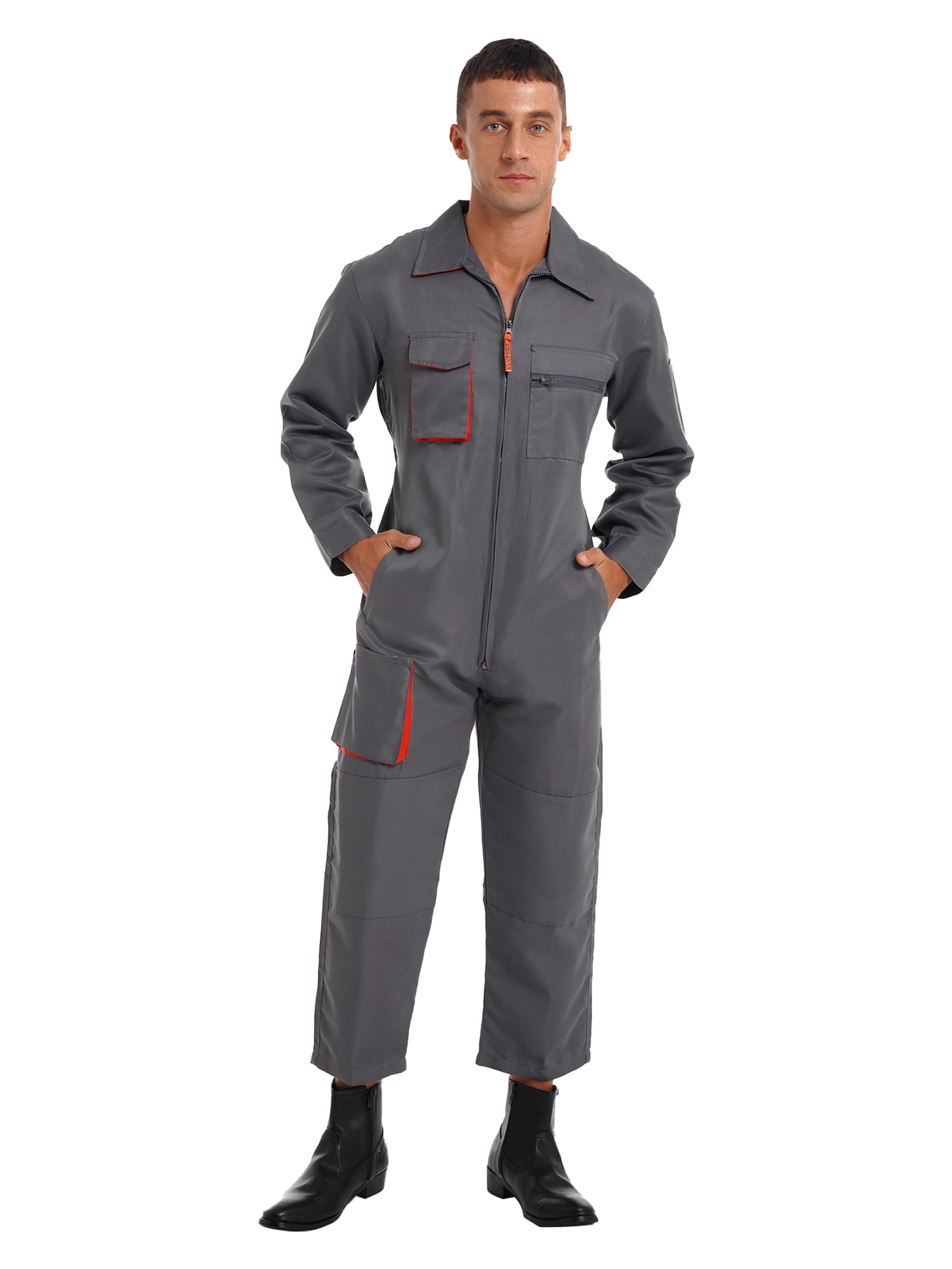 Doomiva Unisex Men Long Sleeve Mechanic Uniform Workshop Auto Workwear ...