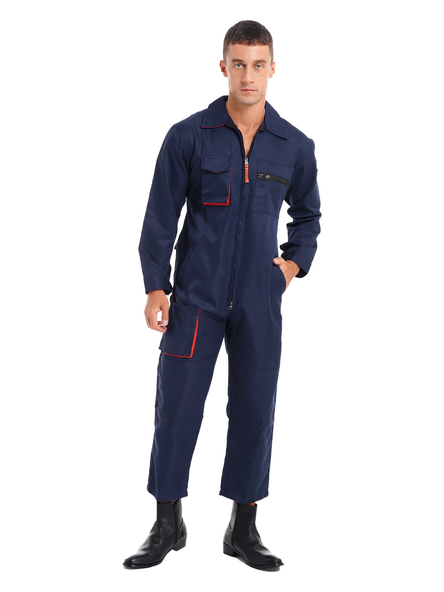 Doomiva Unisex Men Long Sleeve Mechanic Uniform Workshop Auto Workwear ...