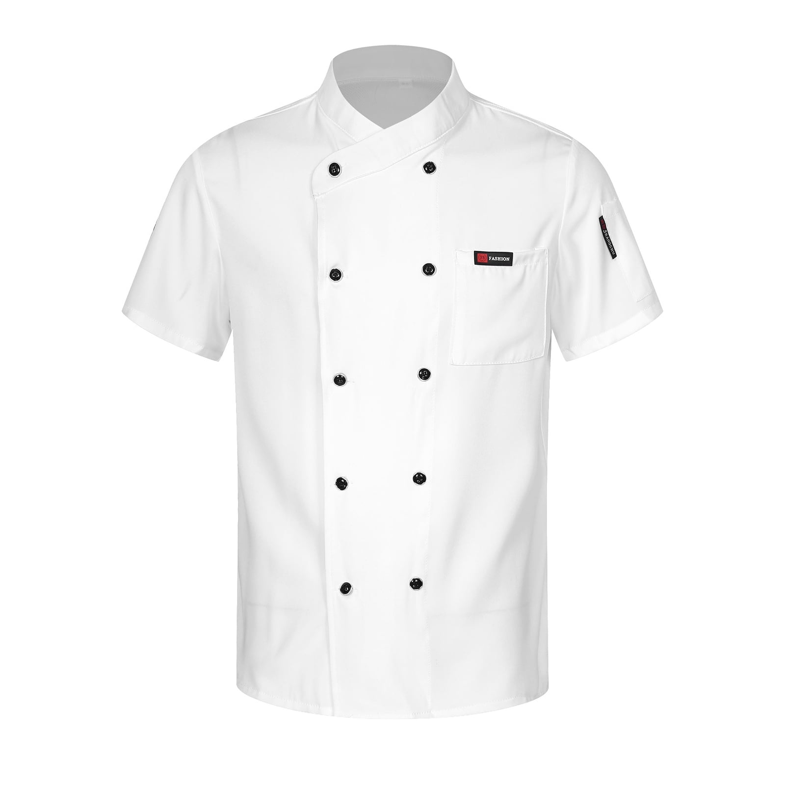 Doomiva Unisex Men Woman Chefs Jacket Double Breasted Cooking Coat ...