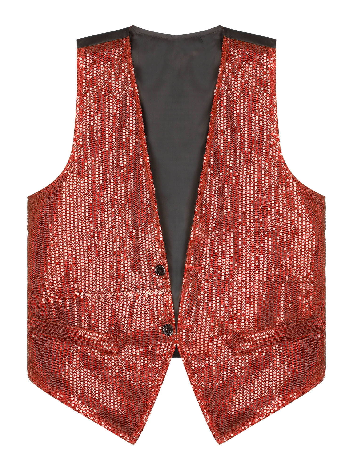 Doomiva V-Neck Sequin Vest for Men Shiny Party Nightclub Top Stylish ...