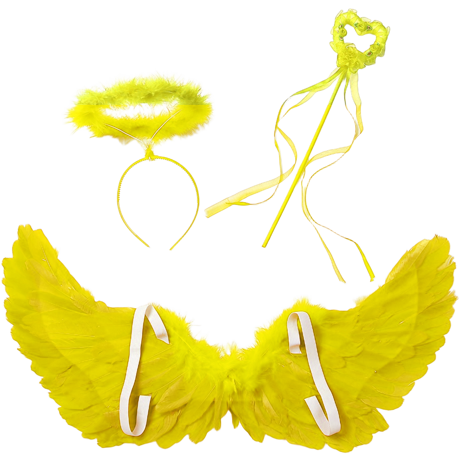Doomiva Women Angel Wings with Headband Fairy Stick Feather Wing for ...