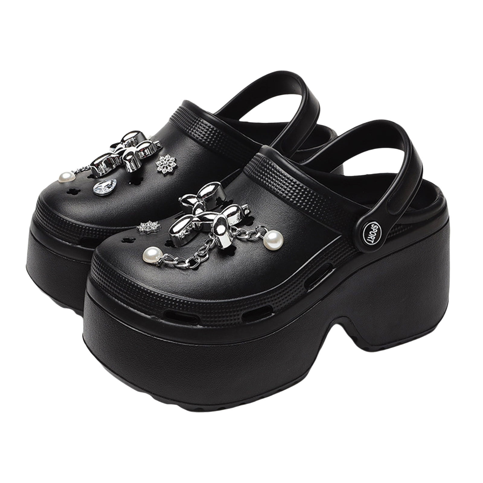 Doomiva Women's Platform Clogs High Platform Clog Classic Garden ...
