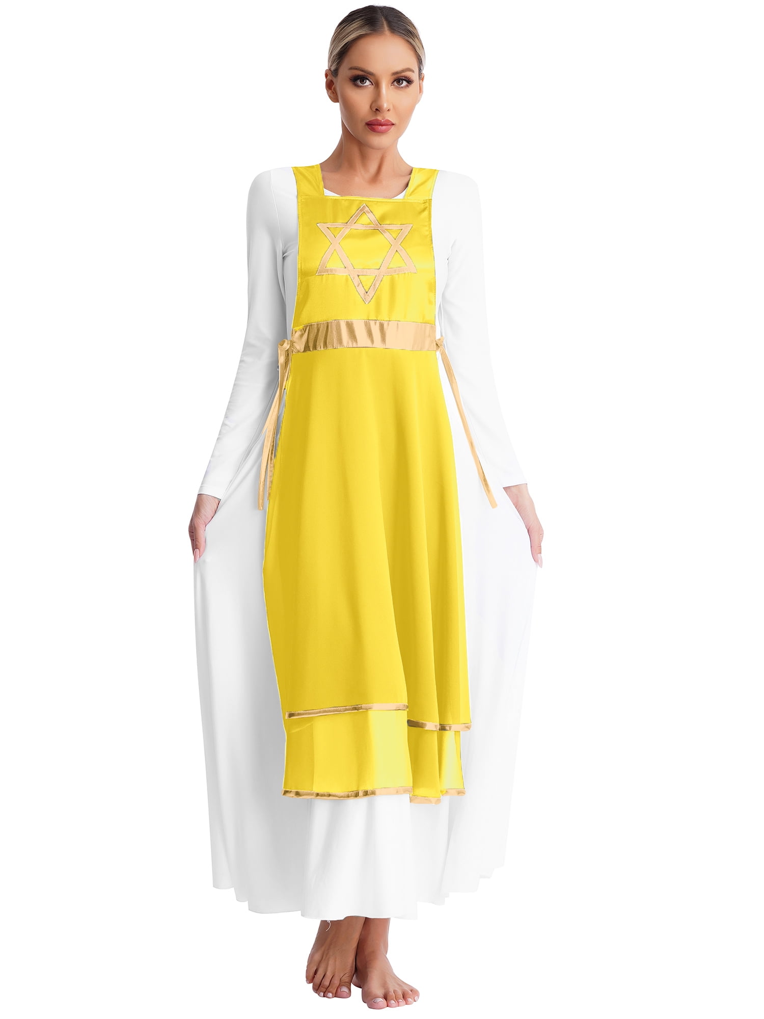 Doomiva Womens Liturgical Praise Dance Tunics Color Block Overlays ...