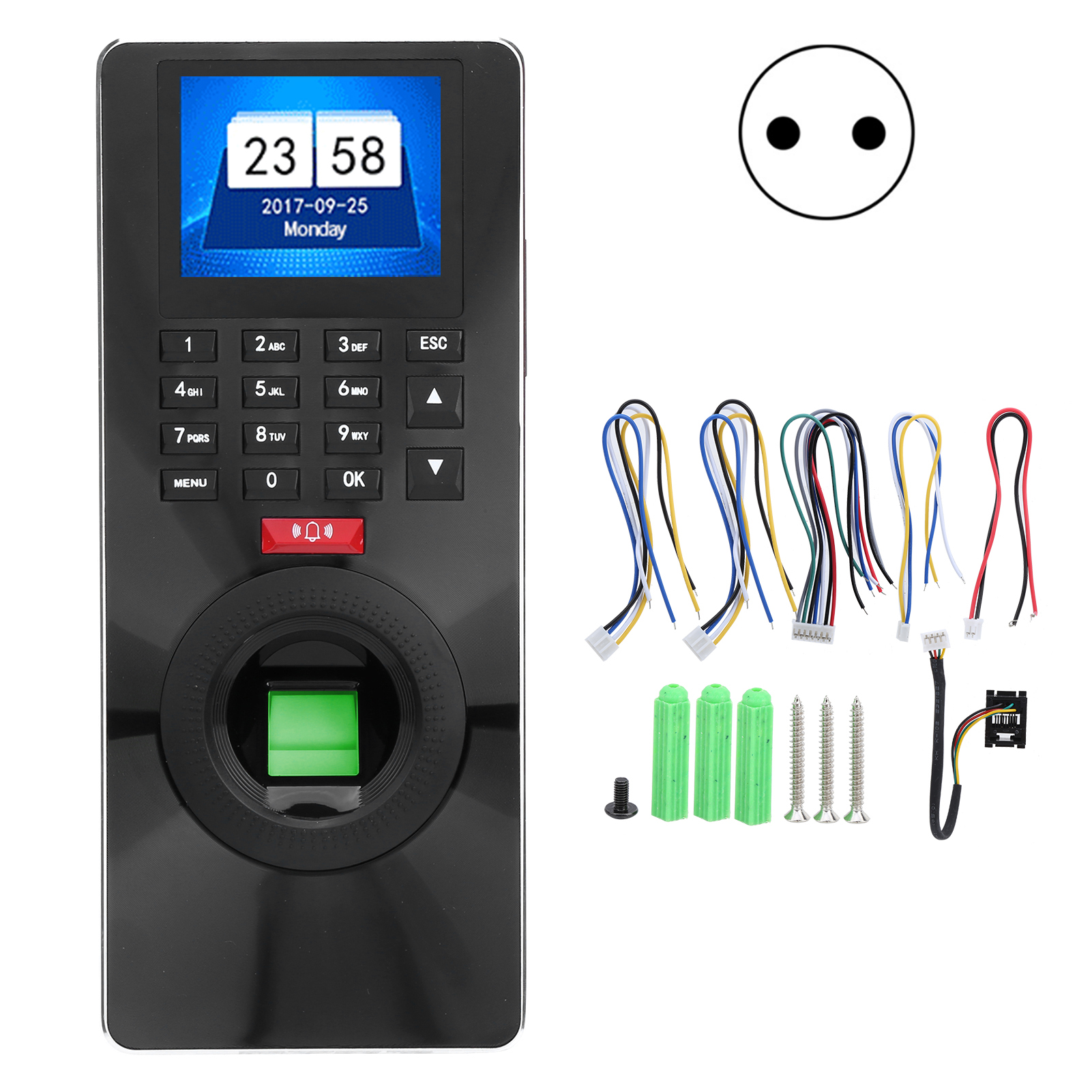 Door Access Control Password Fingerprint Card 125KHZ RFID TCP IP ...
