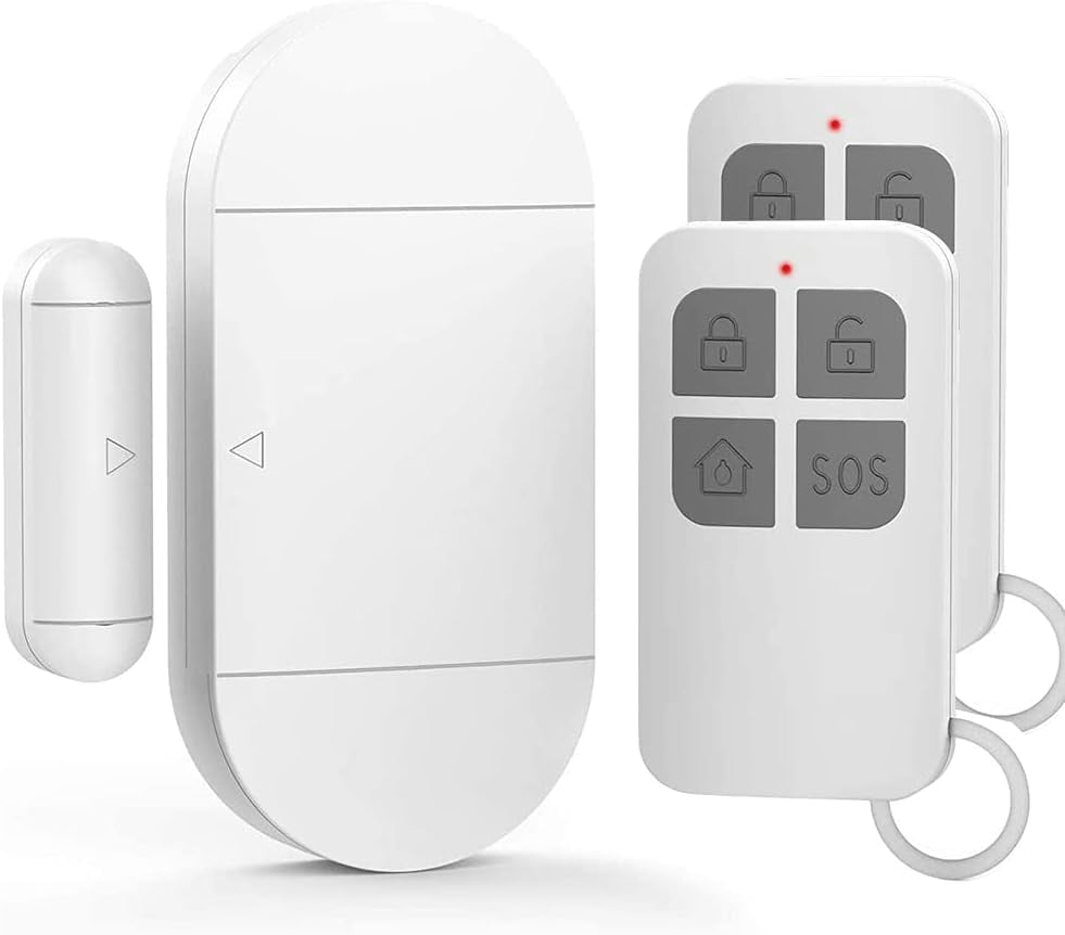 QD-Gotrays Door Alarm Sensor, Wireless Remote Window Alarm, 2 Remote ...