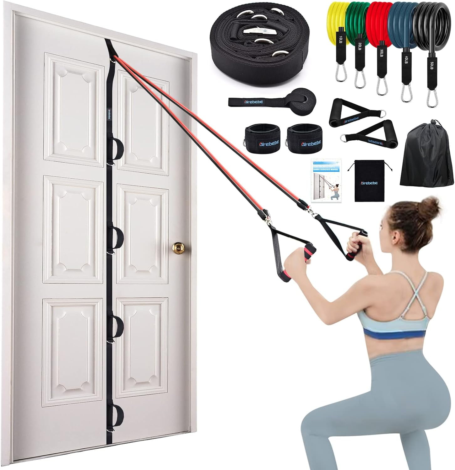 Door Anchor Strap for Resistance Bands Exercises, Multi Point Anchor ...