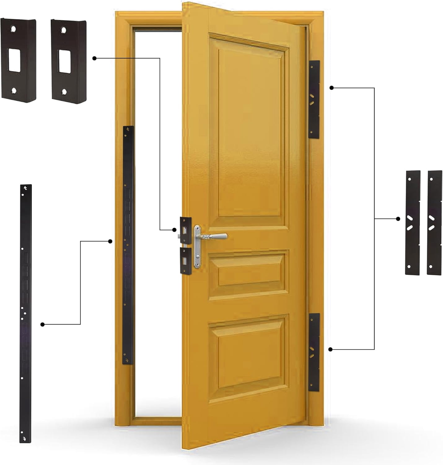 Door Armor MAX - Door Reinforcement Kit for Anti Kick Front Door ...
