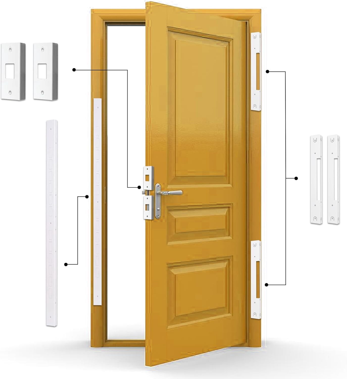 Door Armor Side Light Door Reinforcement Kit-Double Side Light, White ...
