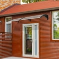 Door Awning, 80*38in Window Awnings Exterior with Brown Board & Black ...