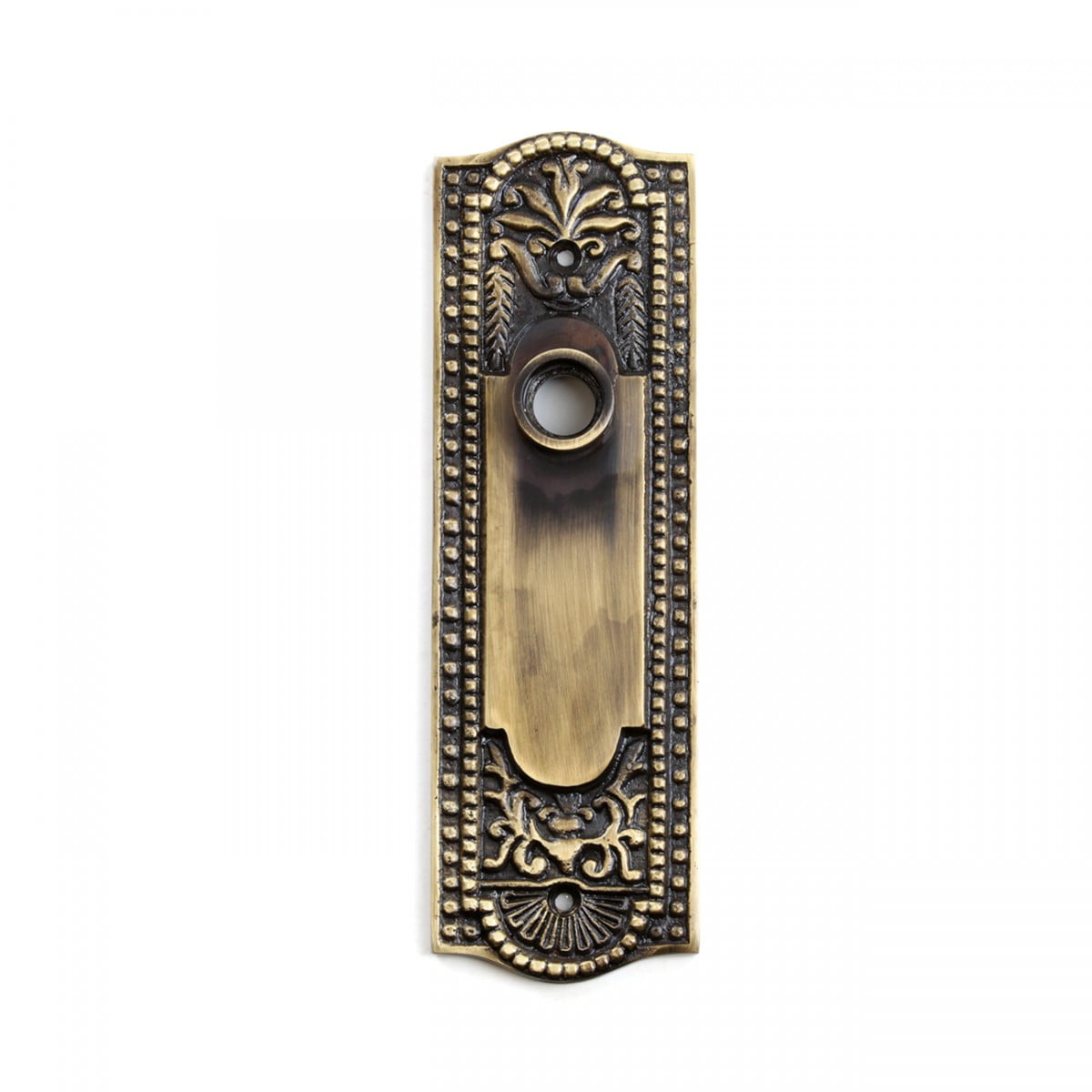 Door Back Plate Antique Brass Beaded Without Keyhole 7 1/4" H Pack of 4 ...