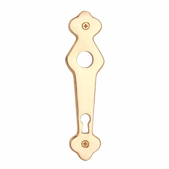 Door Back Plate Bright Solid Brass Parlor with Keyhole Renovators ...