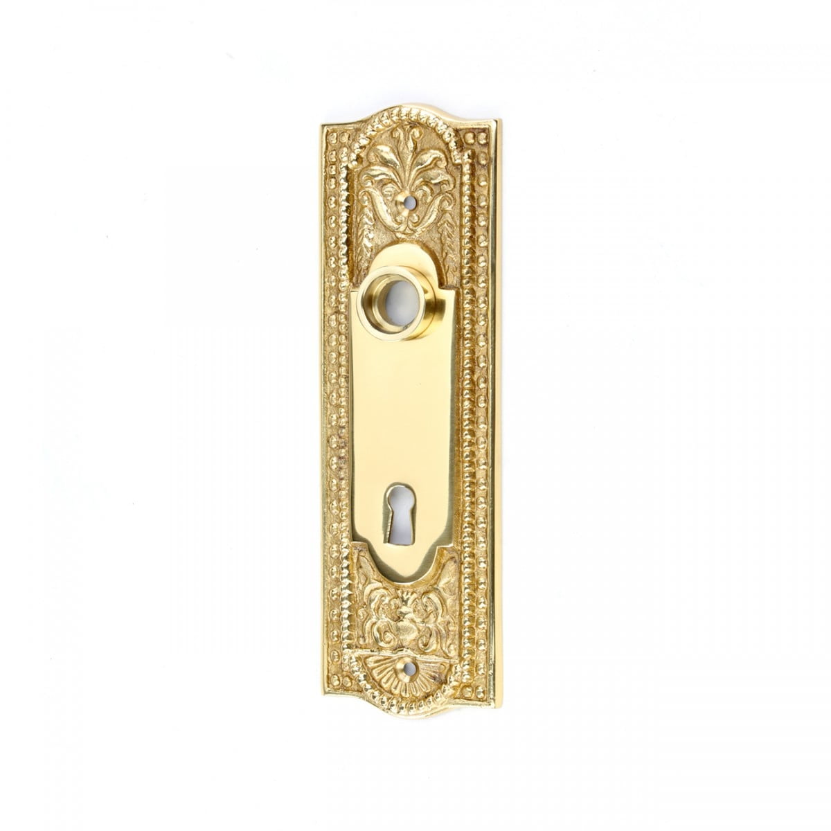 Door Back Plate Solid Brass Beaded With Keyhole 7 1/4" H Pack of 4 ...