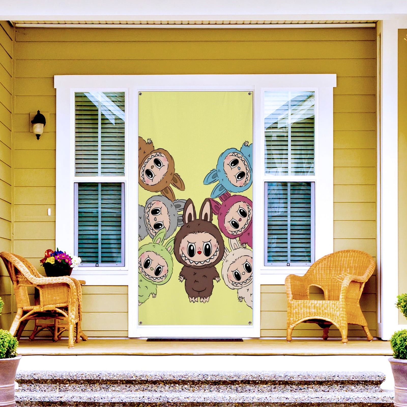 Door Banner Birthday Party Decorations Door Cover Happy Banner Backdrop ...
