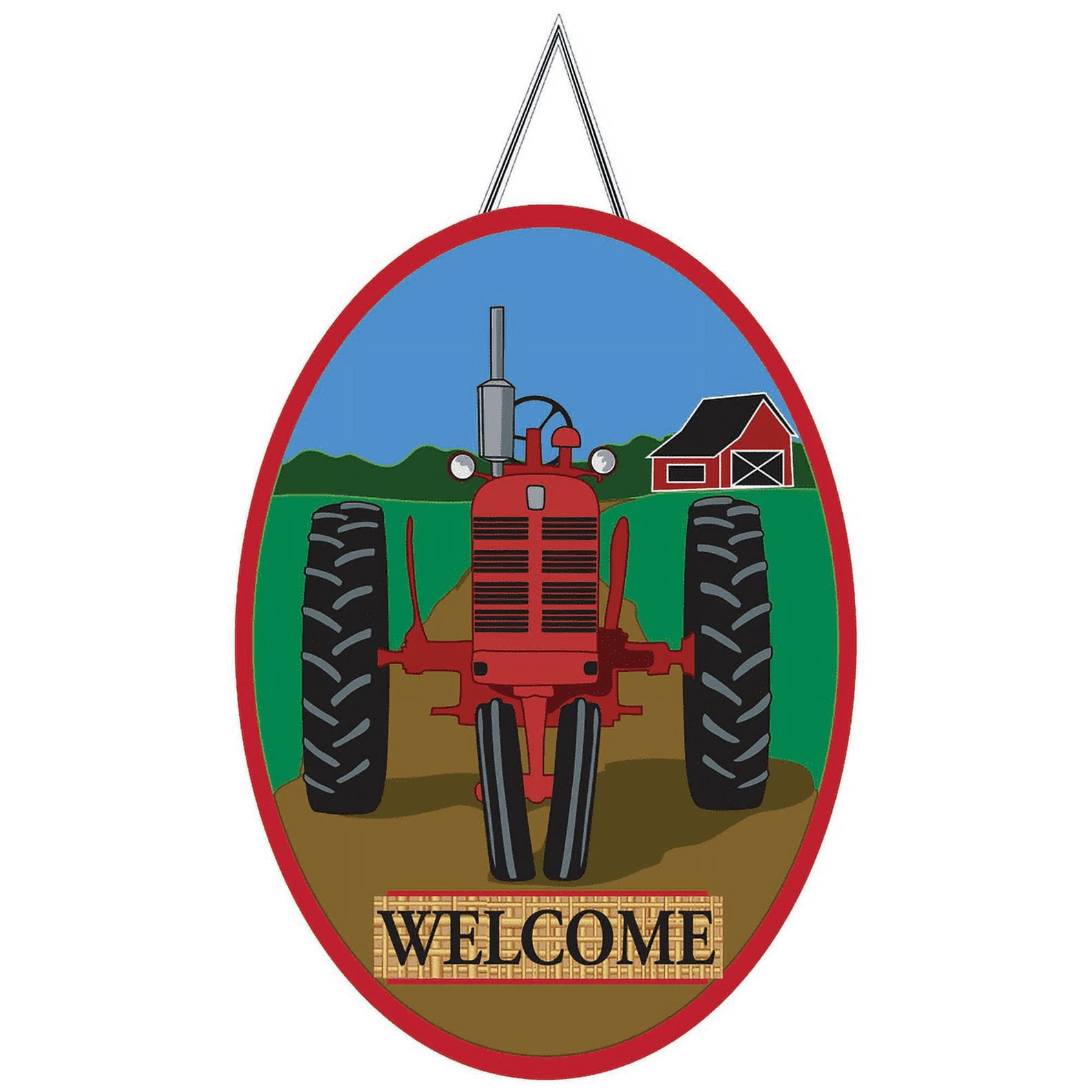 Door Banner, Burlap Tractor Welcome - Walmart.com