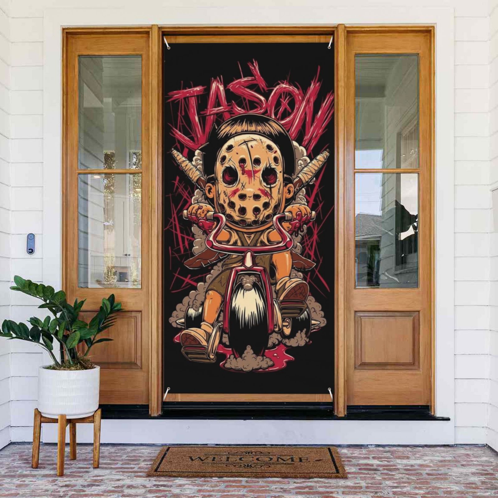 Door Banner Decorations Jason Voorhees Friday the 13th Porch Sign ...
