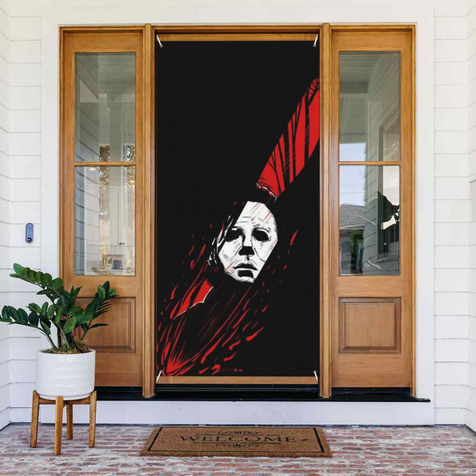 Door Banner Decorations Michael Myers Porch Sign Banner Indoor Outdoor ...