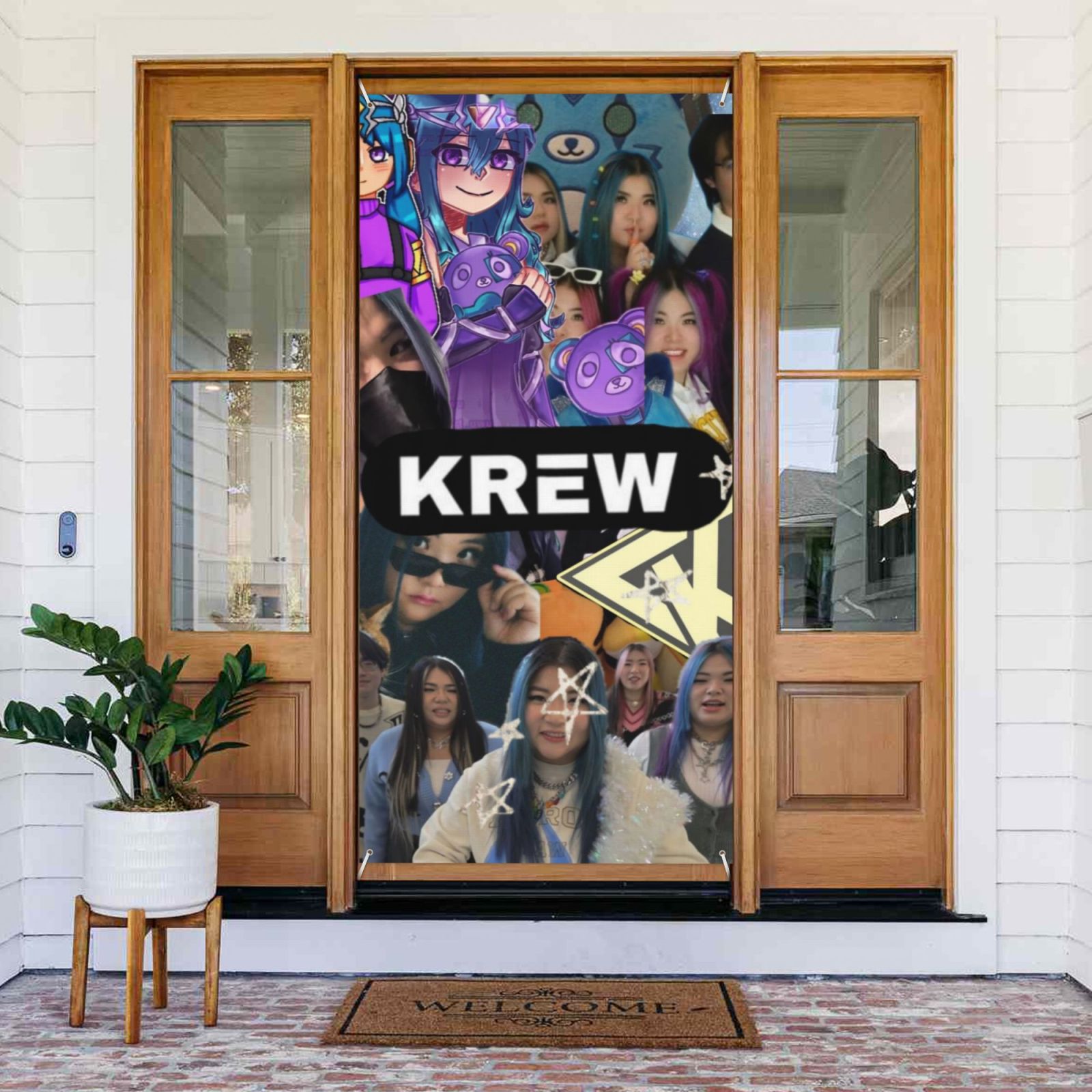 Door Banner Decorations The Krew Porch Sign Banner Indoor Outdoor Wall ...