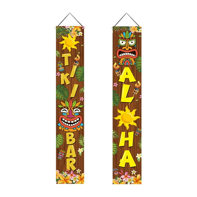 Door Banner Luau Party Decoration Decorative Welcome Sign Party Jungle ...