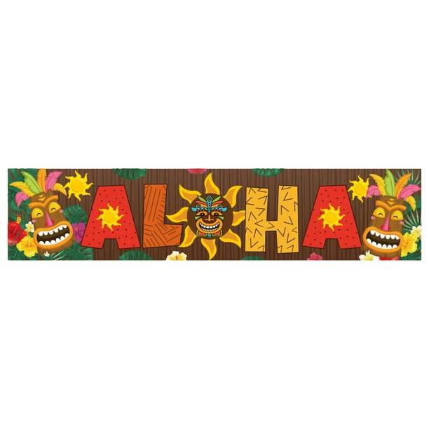 Door Banner Sign Door Flags Welcome Sign for Hawaiian Carnival Holiday ...