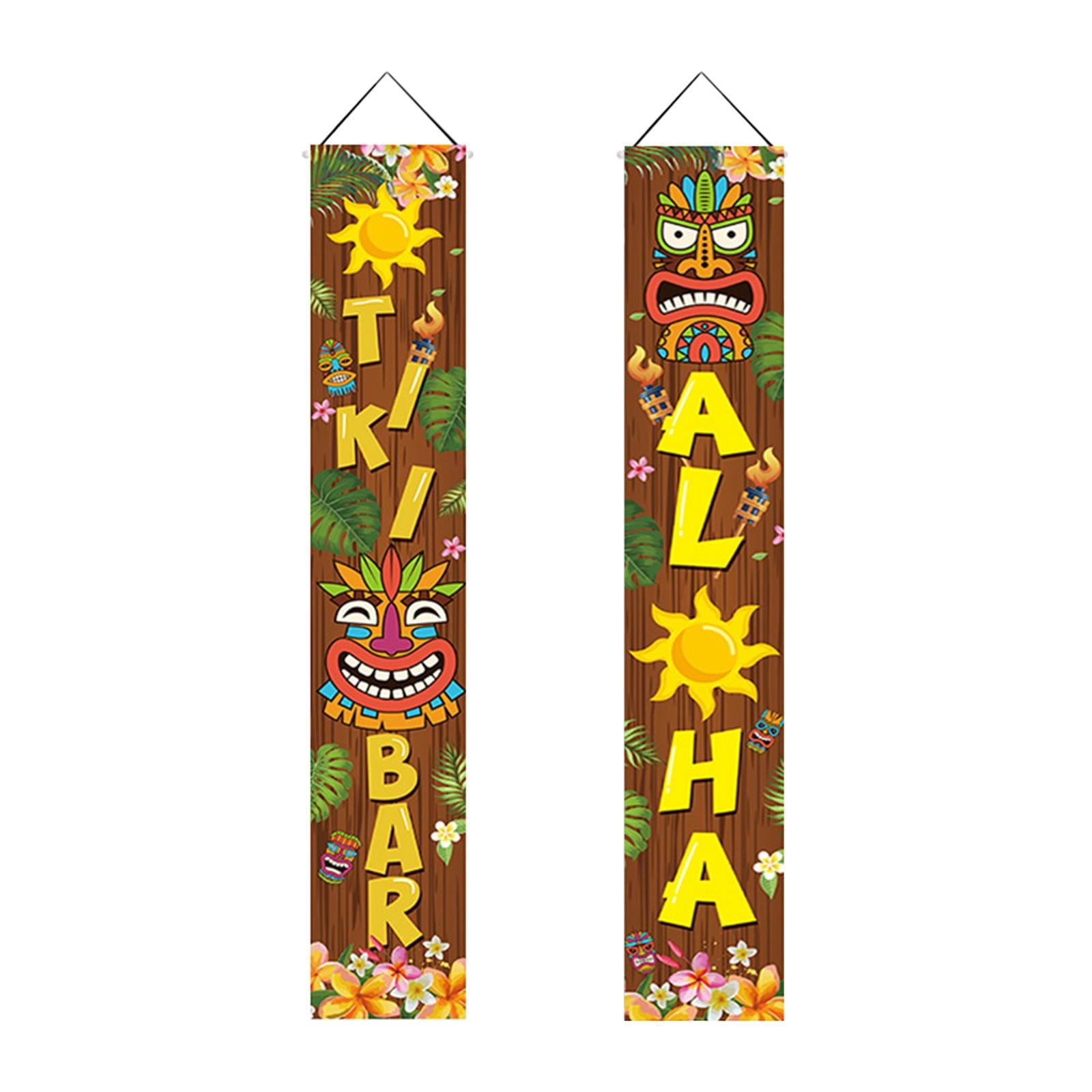 Door Banner Tropical Banner Decorative Party Jungle Background Backdrop ...