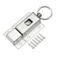 Door Barrel Bolt, Stainless Steel Ring-Pull Spring Loaded Sliding Lock ...
