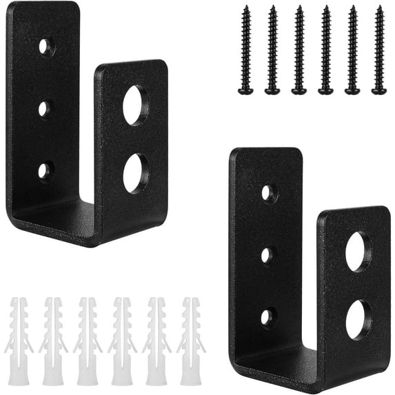 Door Barricade Brackets for 2x4 Lumber Heavy Duty Gate Security Bar ...