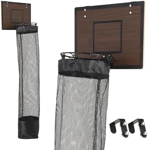 Over the Door Basketball Hoop Laundry Basket,Wooden Basketball Laundry ...