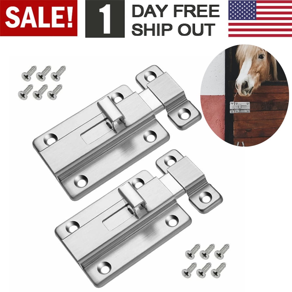 Door Bolts,1~2 Pieces Stainless Steel Latch Sliding Door Lock, Surface ...
