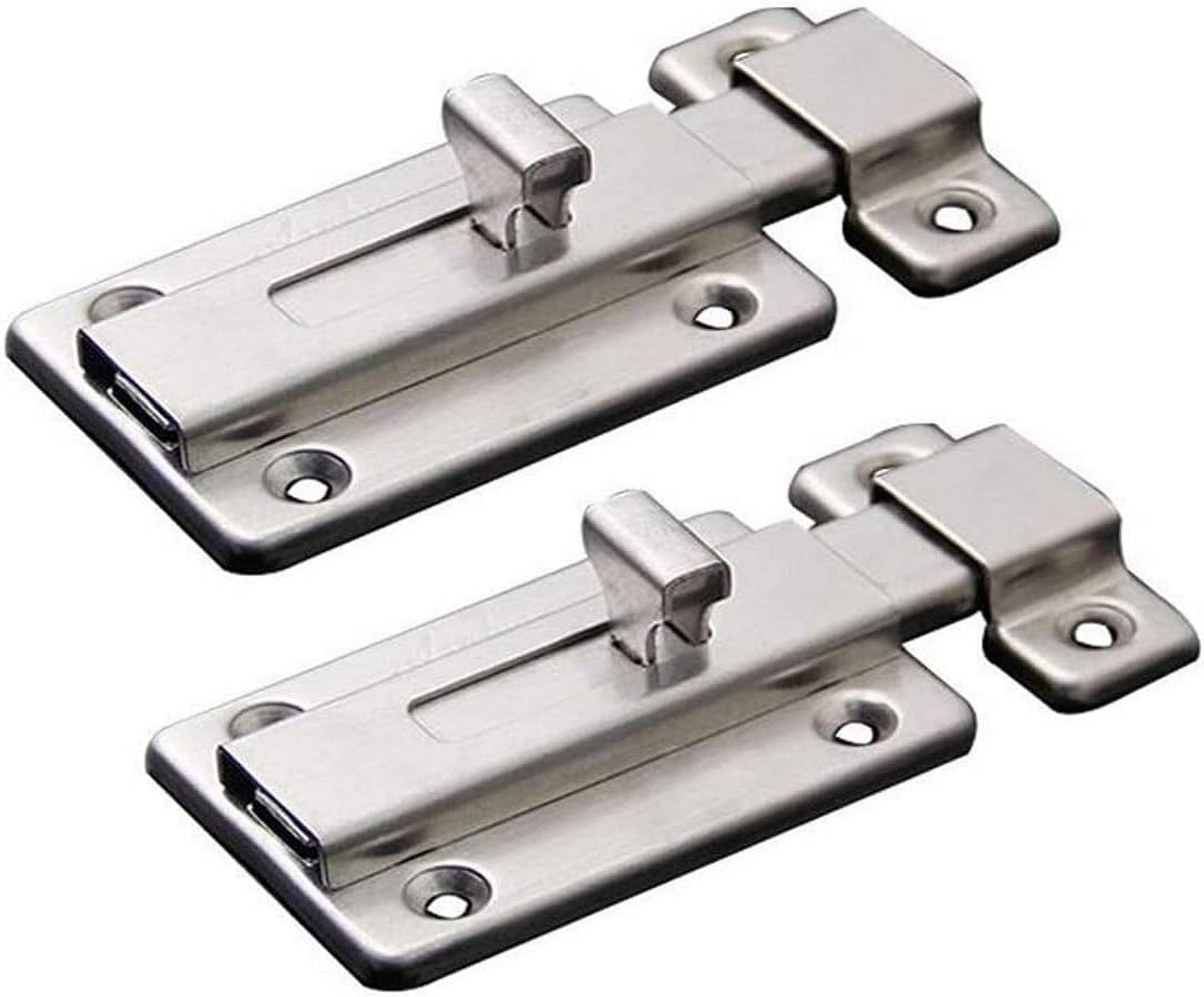 Door Bolts, 2 Pieces Stainless Steel Latch Sliding Door Lock, Surface ...