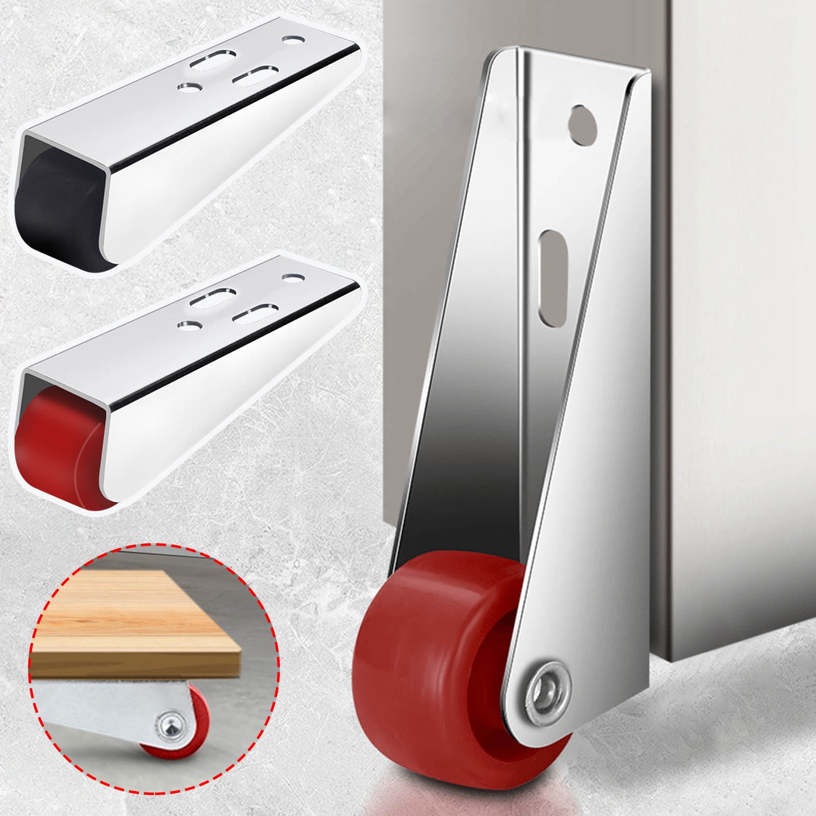 Door Caster Wheel under $5! Yannianjz Door Bottom Wheel, Swivel Caster ...
