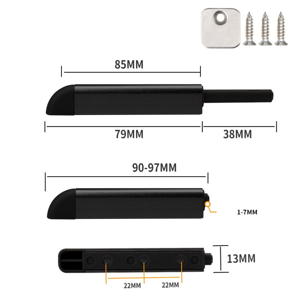 Door Catch Latch Hinge Alloy Push To Open Plastic Installation In The ...