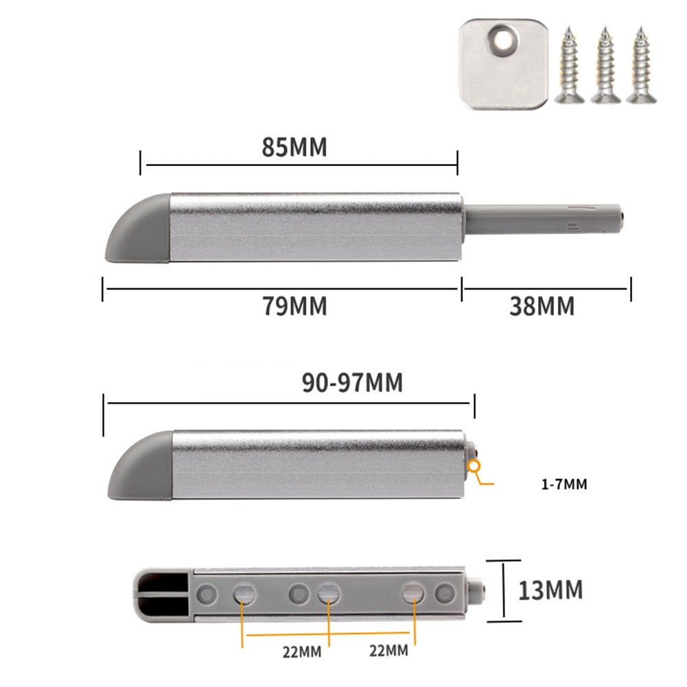 Door Catch Latch Hinge Alloy Push To Open Plastic Installation In The ...
