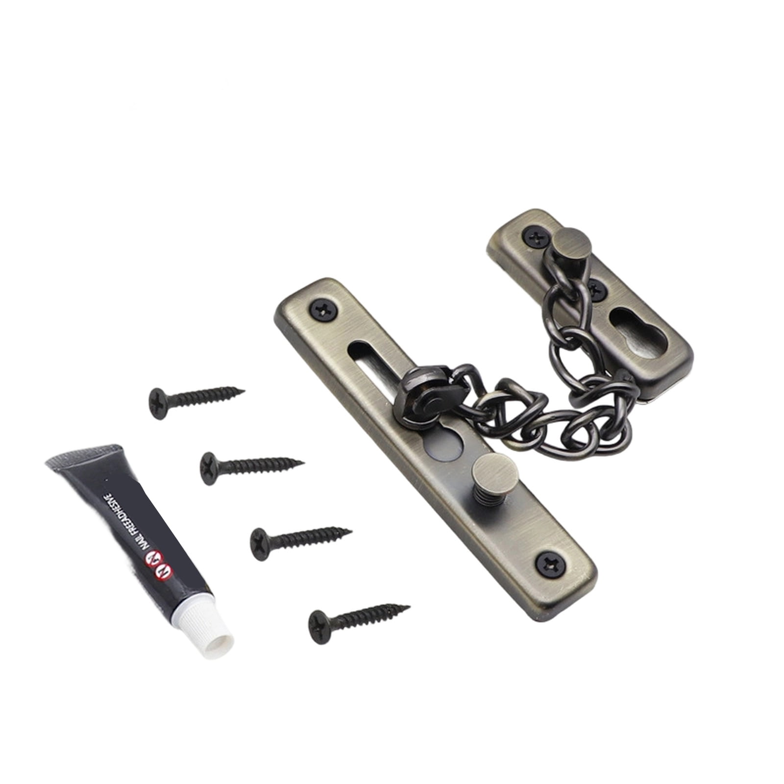 Door Chain Lock Door Chain Guard with Spring, Anti-Theft Press Lock ...