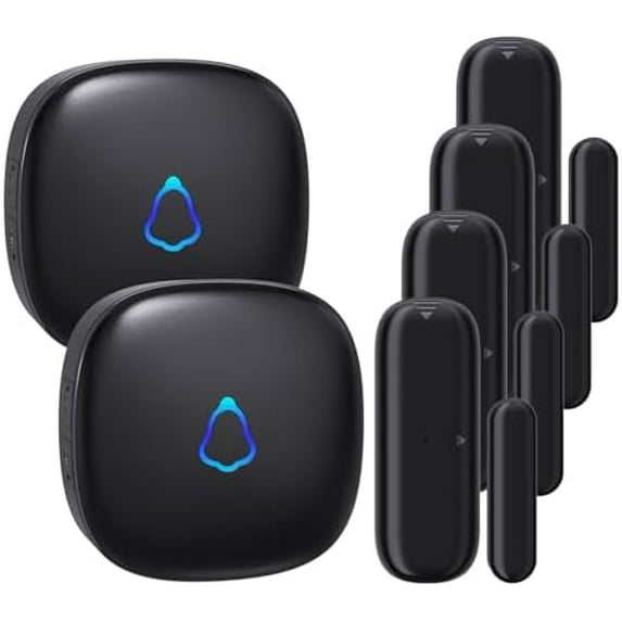 Door Chime, Wireless Door Open Contact Sensor Alarm with 500 FT Range ...