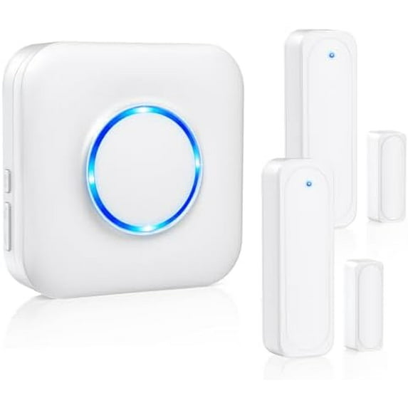 Door Chime, Wireless Door Open Contact Sensor Alarm Chime with 600 FT ...