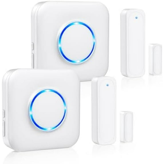 Door Chime, Wireless Door Open Contact Sensor Alarm Chime with 600 FT ...