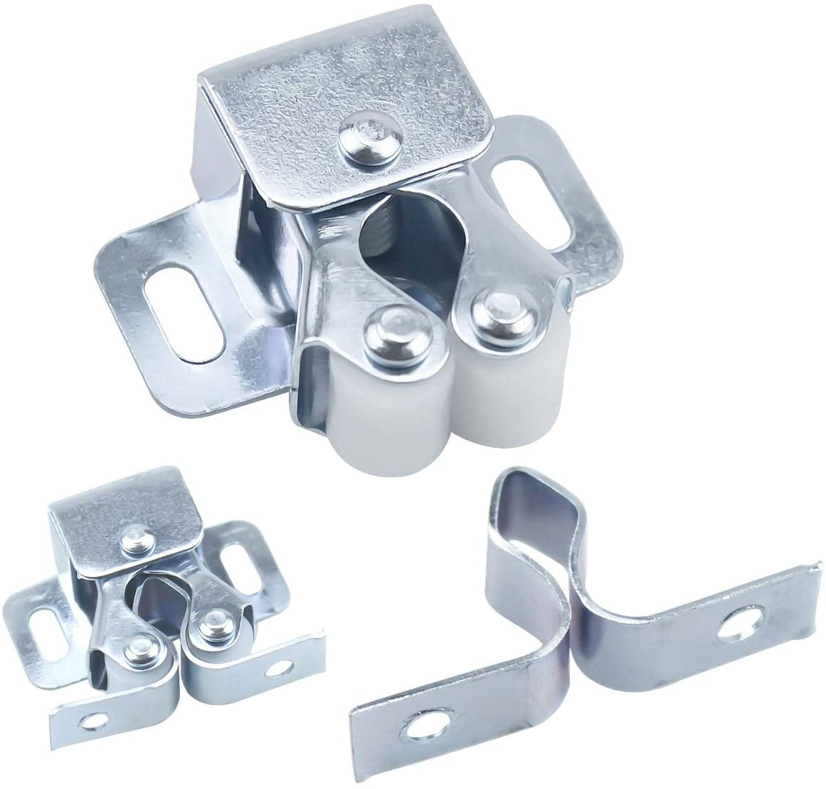 Door Closers 8 Pieces Polished Silver Closers for Doors, Cupboards and ...