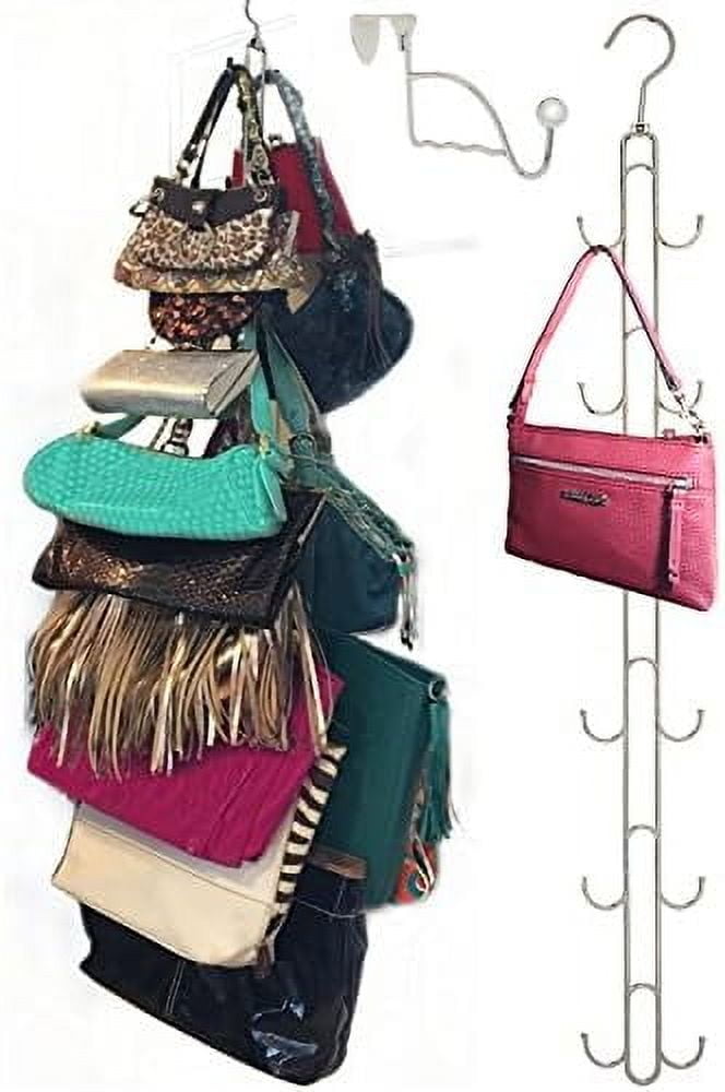 Over Door and Closet Purse Hanger Organizer- 12++ Max Purse Storage ...