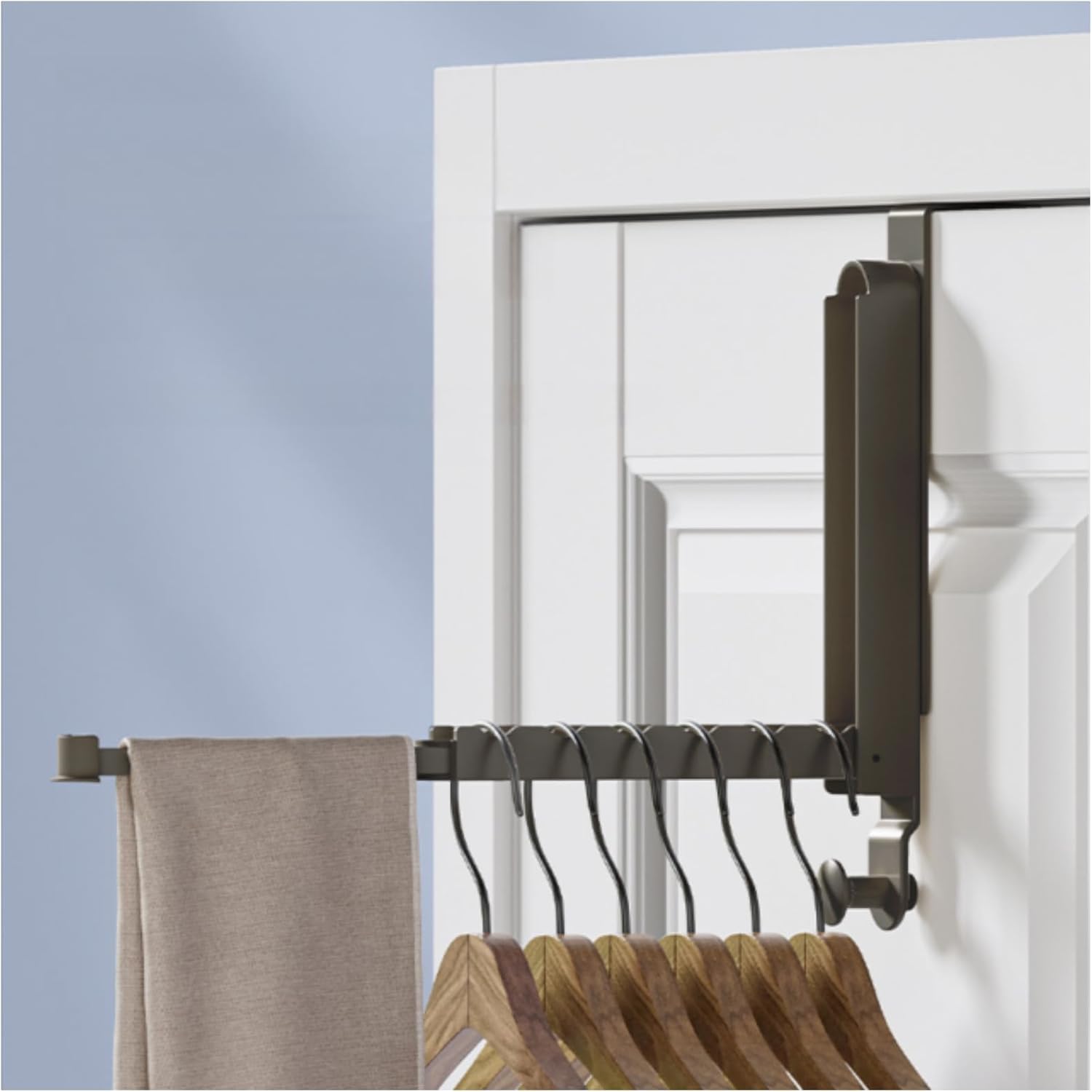 Over The Door Clothes Drying Rack, Folding Hanging Coat Rack for Indoor ...