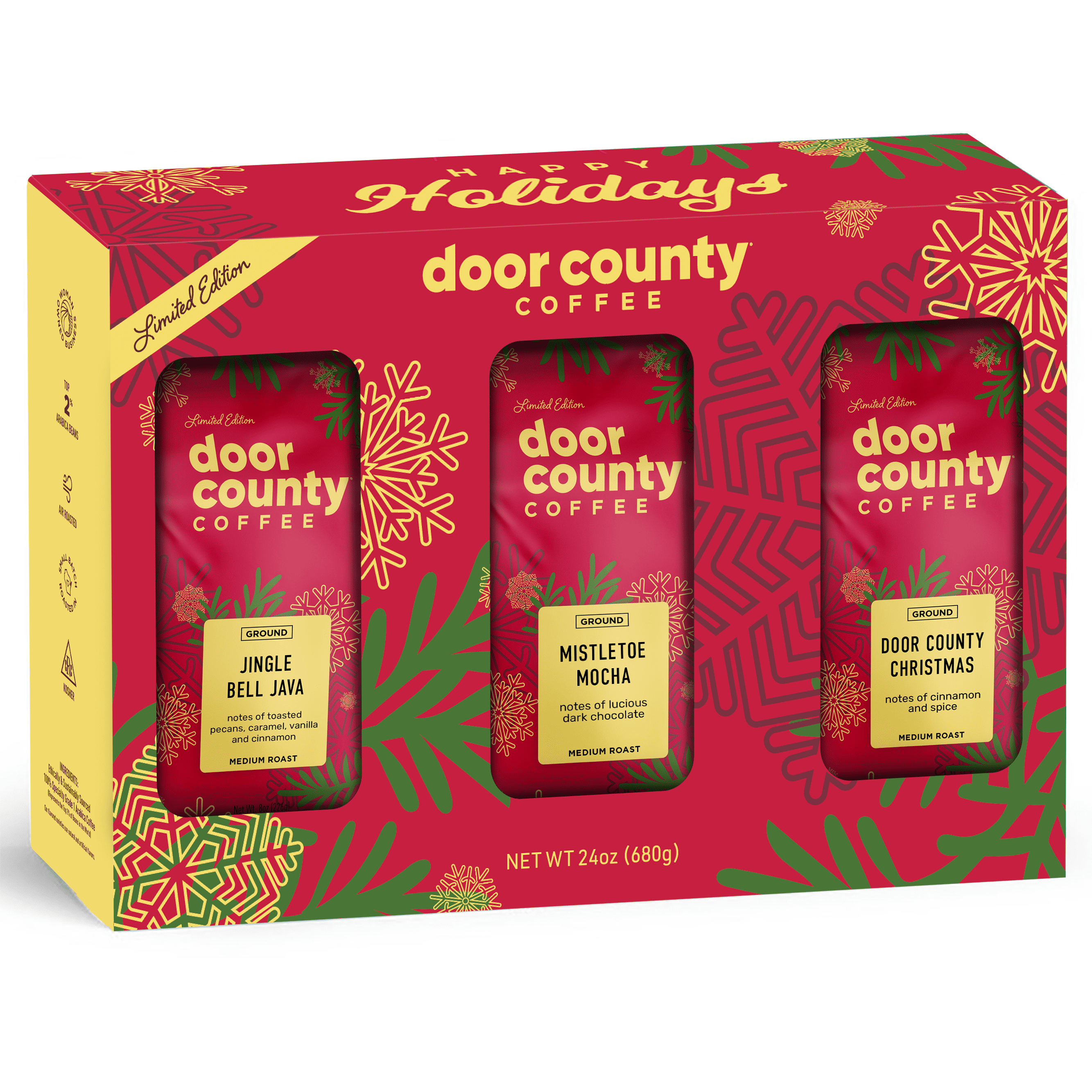 Door County Coffee Set, Arabica, Mistletoe Mocha, Jingle Bell Java ...