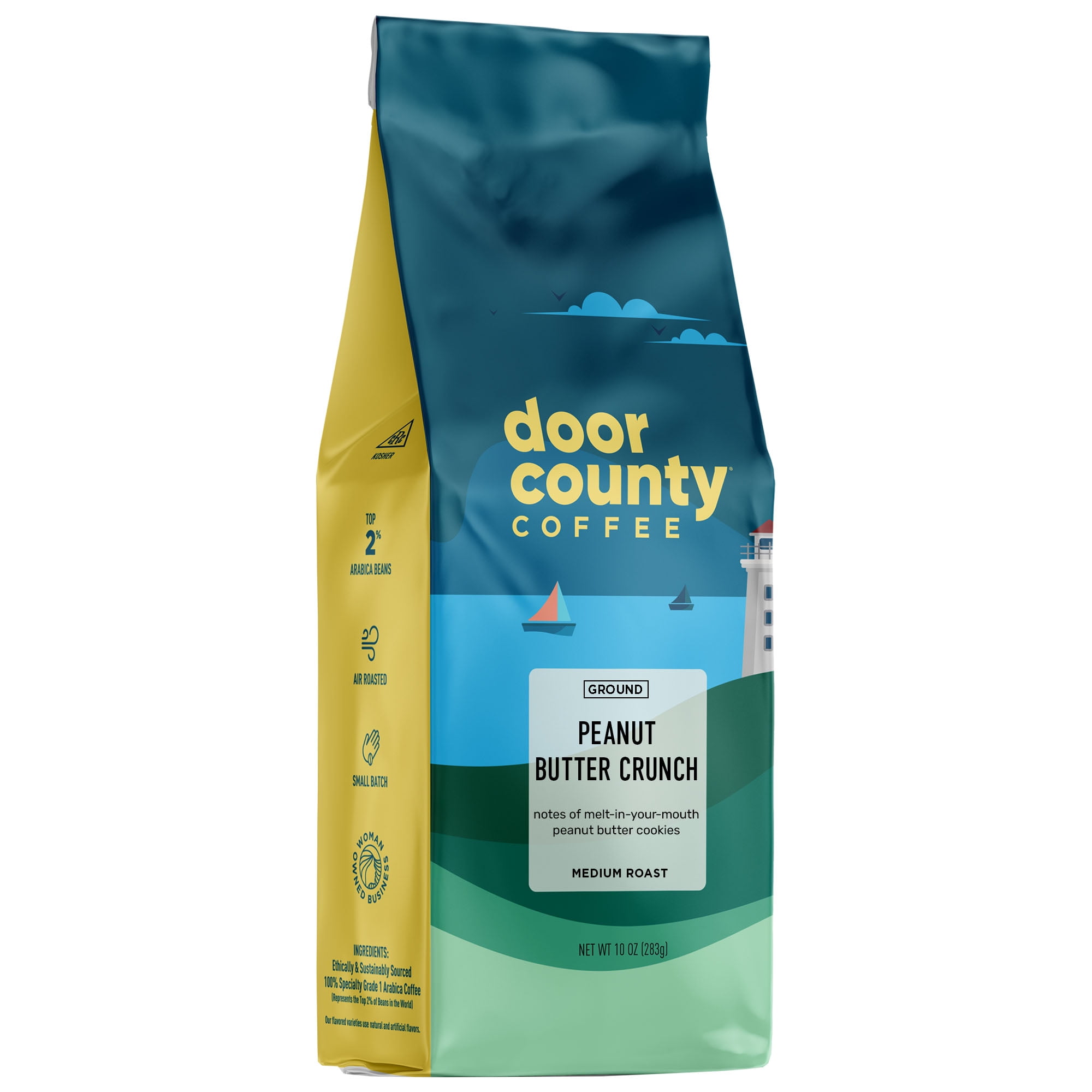 Door County Coffee Peanut Butter Crunch Arabica Coffee Medium Roast ...