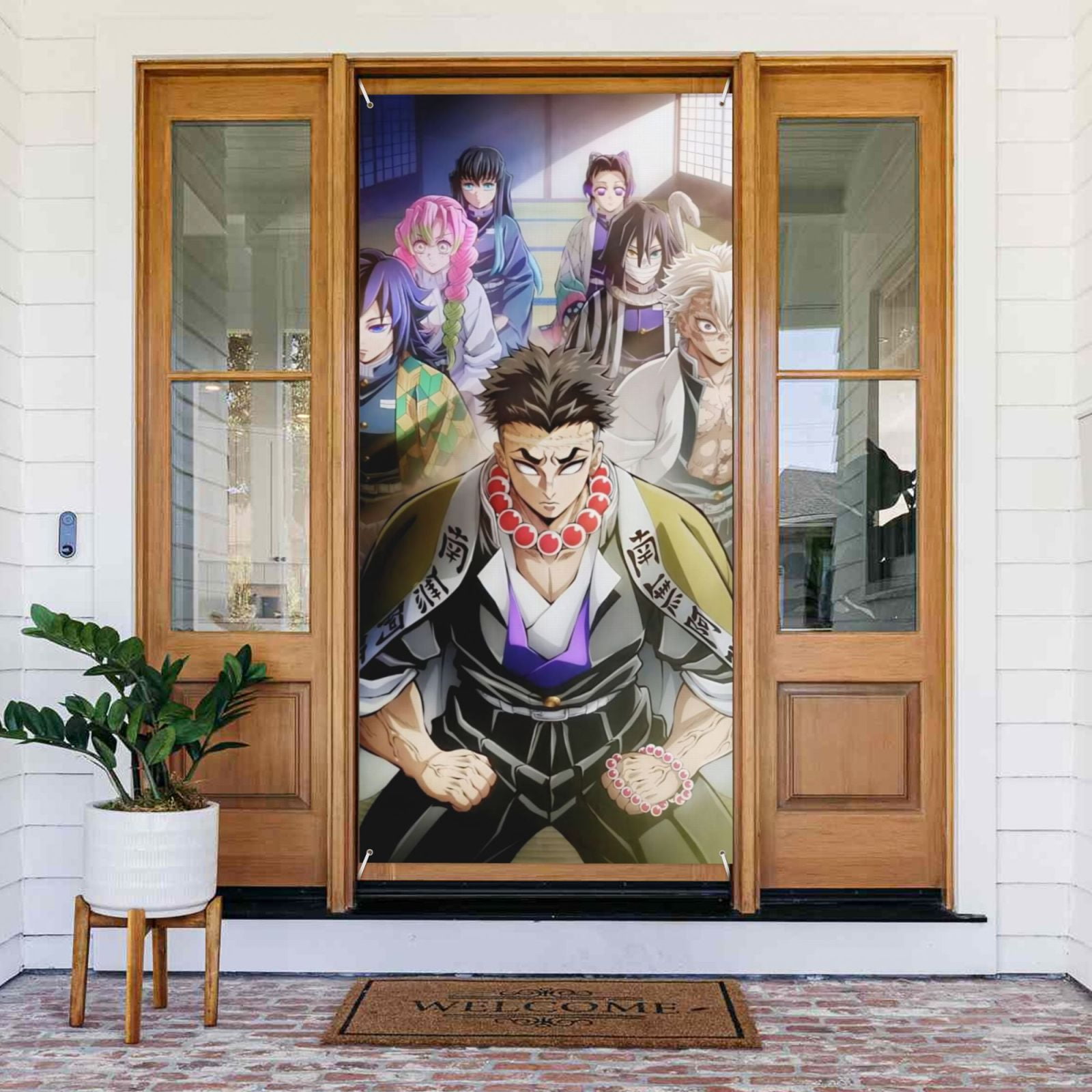 Door Cover Decoration Demon Slayer Hashiras Hanging Banner Backdrop ...