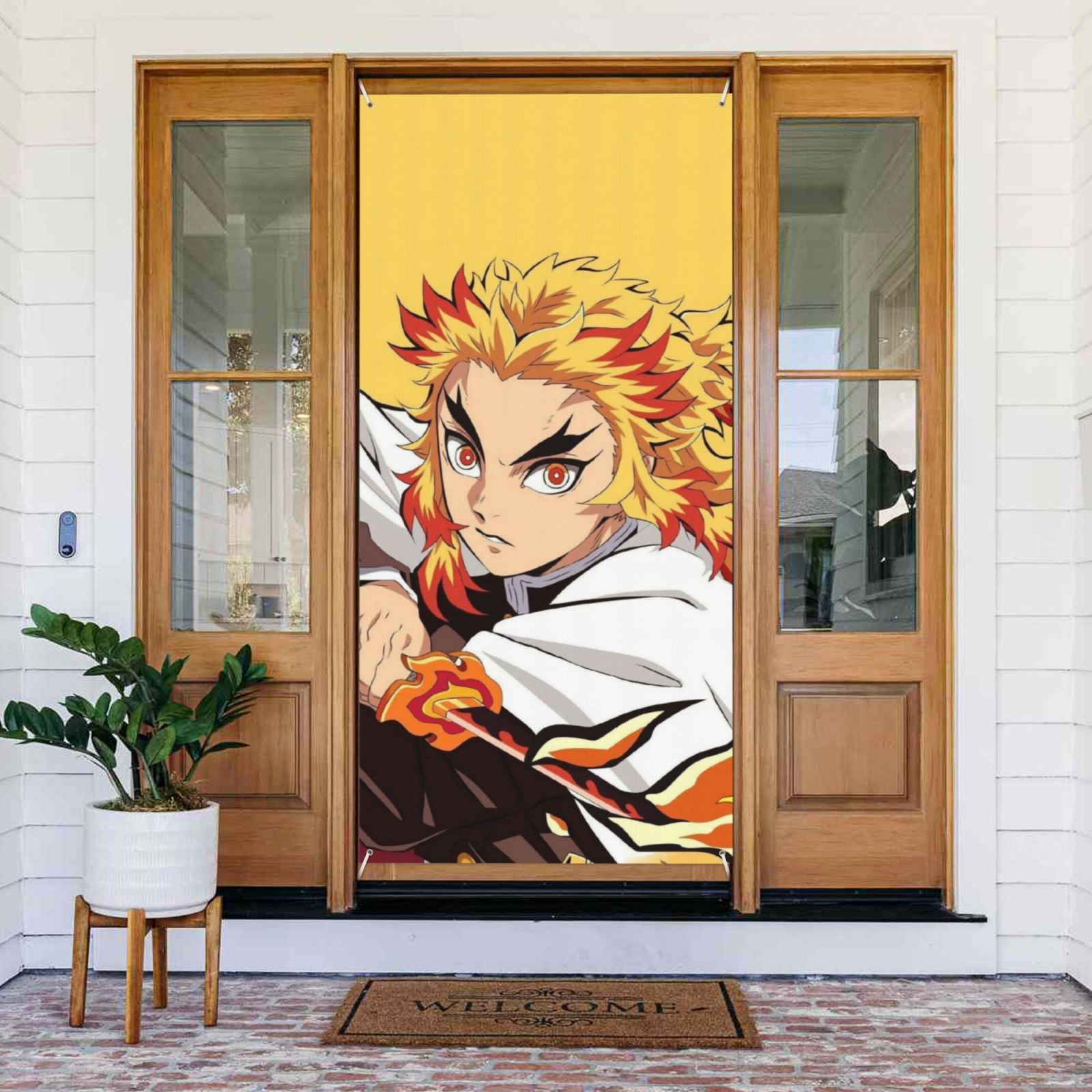 Door Cover Decoration Demon Slayer Rengoku Kyojuro Hanging Banner ...