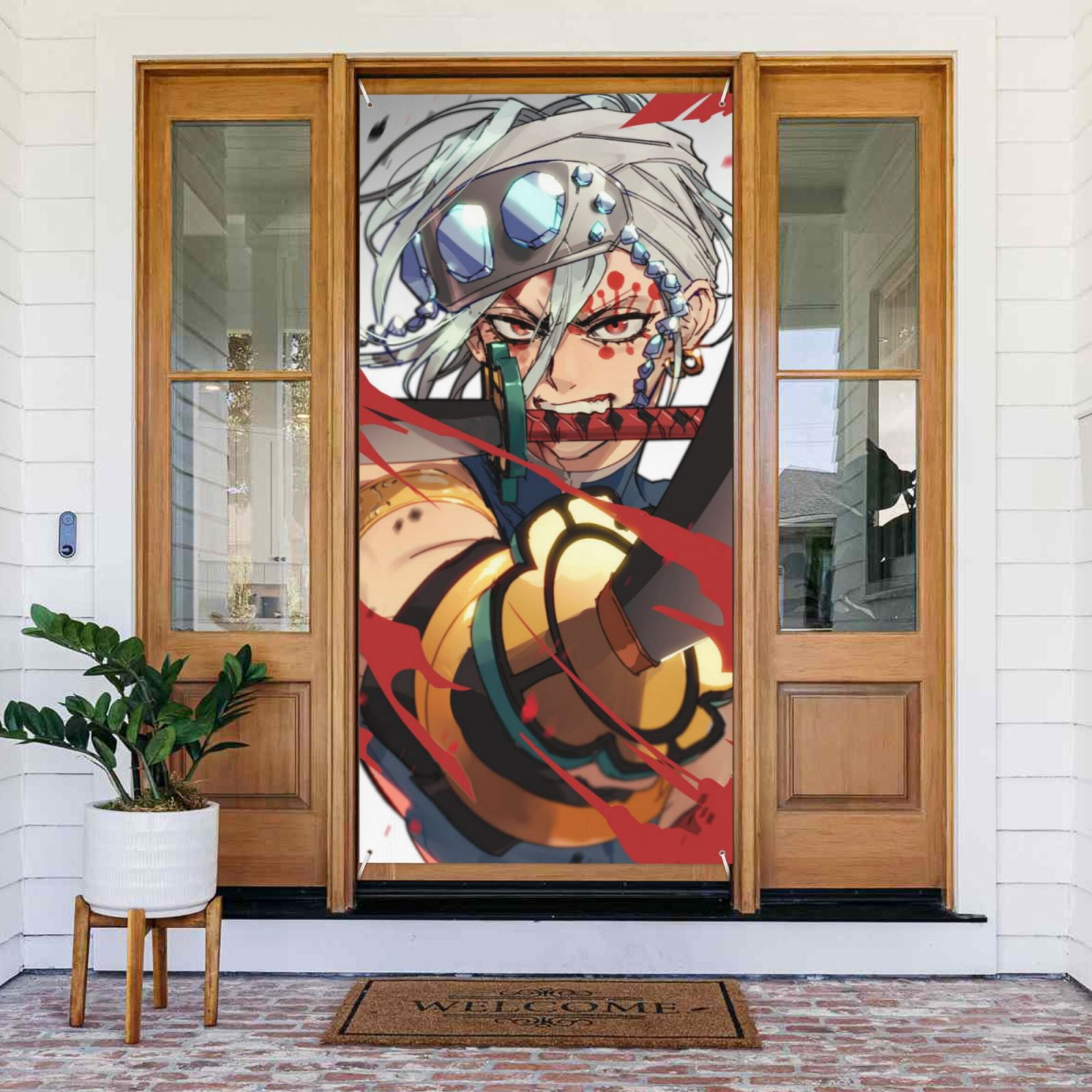 Door Cover Decoration Demon Slayer Uzui Tengen Hanging Banner Backdrop ...