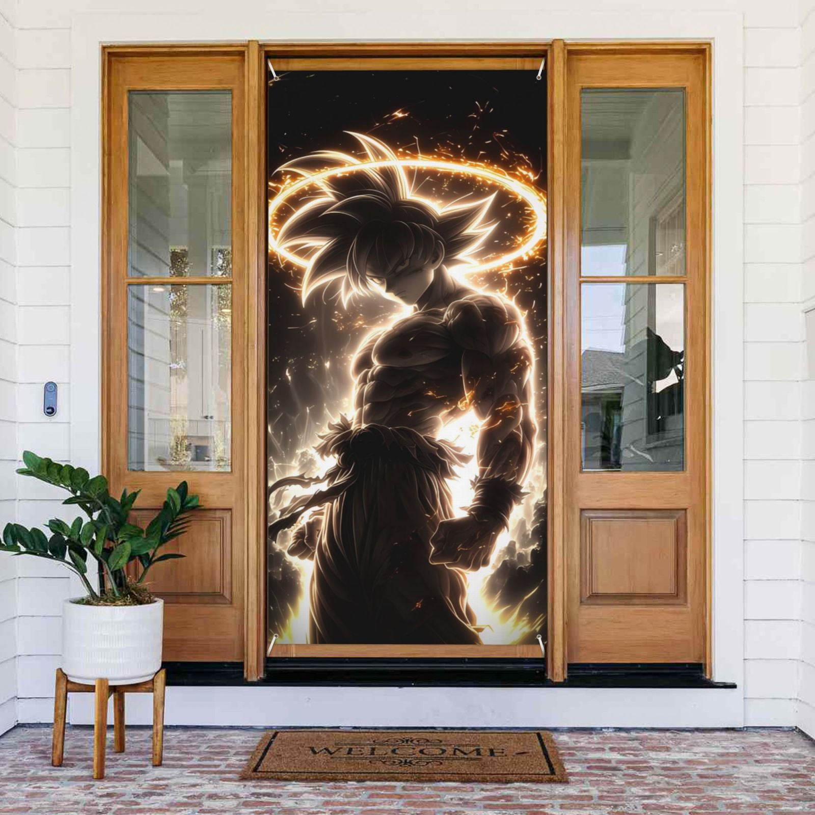 Door Cover Decoration Dragon Ball Hanging Banner Goku Backdrop Tapestry ...