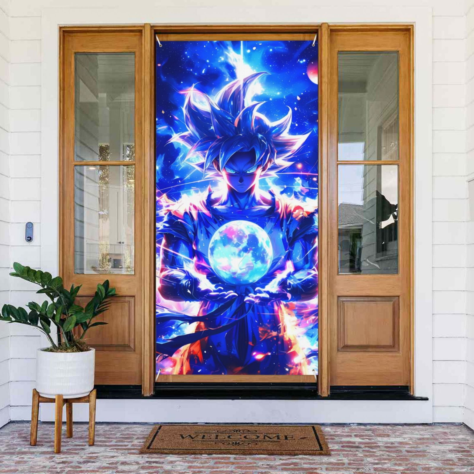 Door Cover Decoration Dragon Ball Hanging Banner Goku Backdrop Tapestry ...