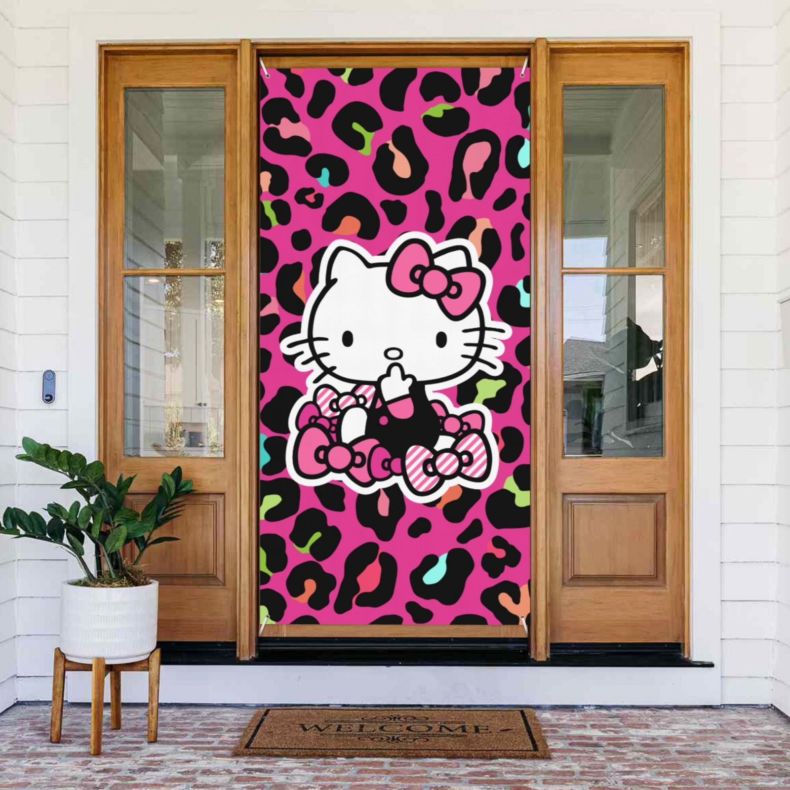 Door Cover Decoration Hello Kitty Hanging Banner Cartoon Door Cover ...